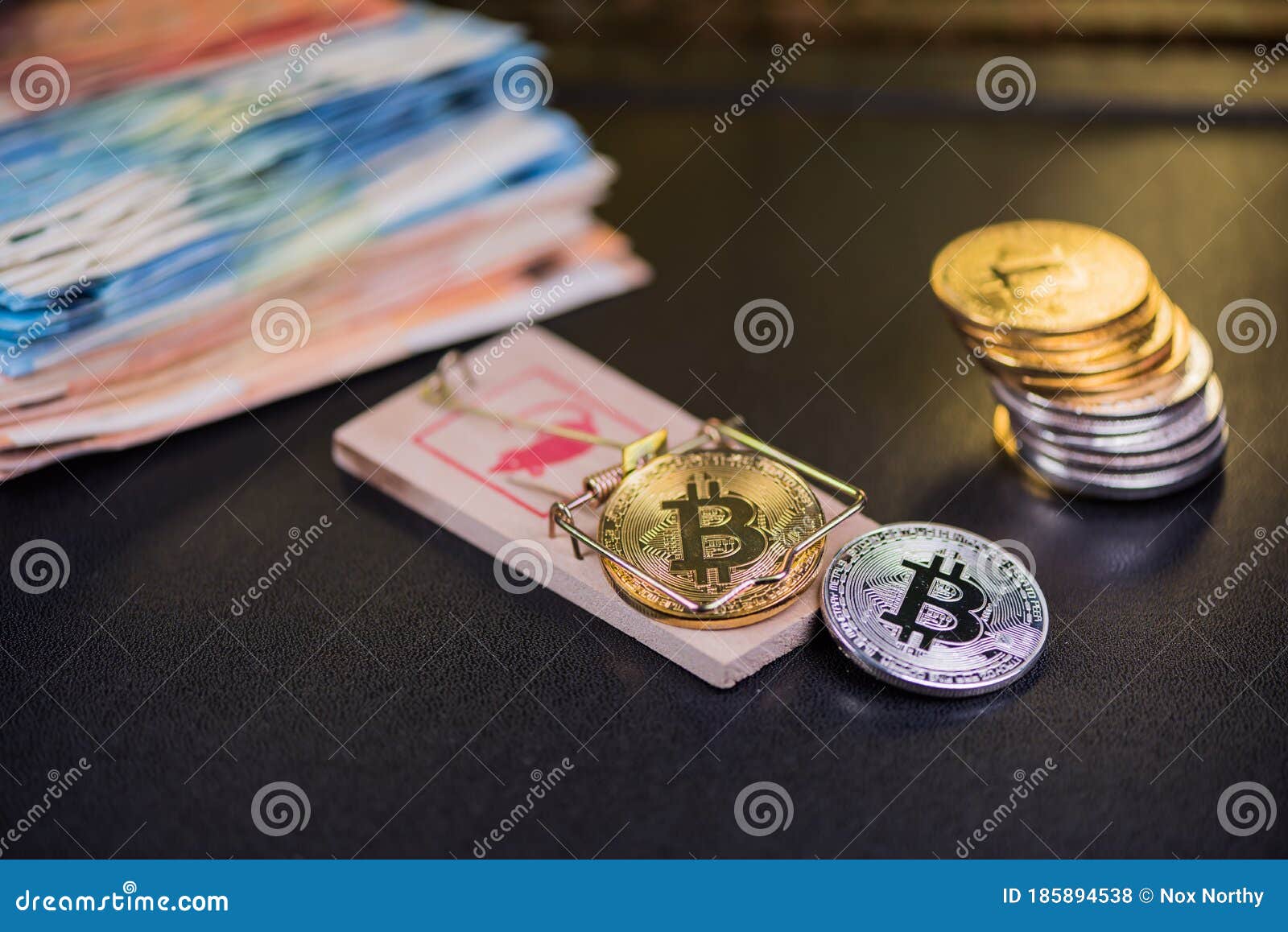Concept of Bitcoin in a Mouse Trap. Risks and Dangers of Investing in ...