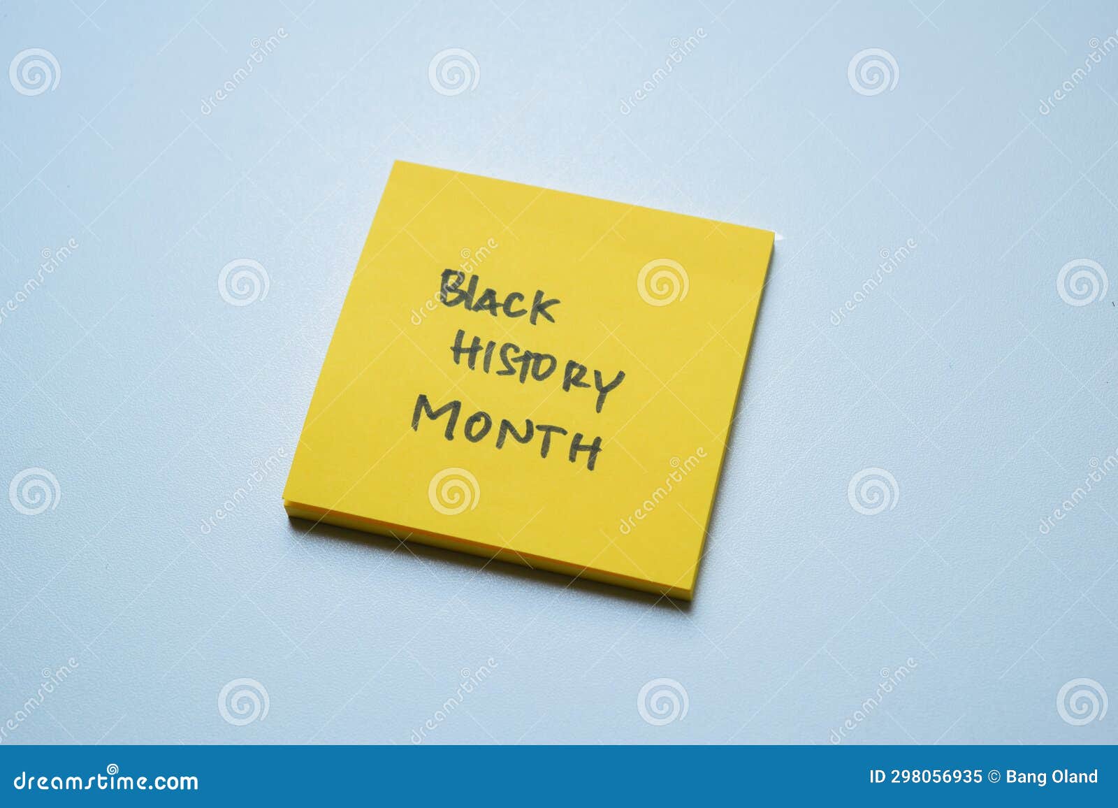 Concept of Black History Month Write on Sticky Notes Isolated on Wooden ...