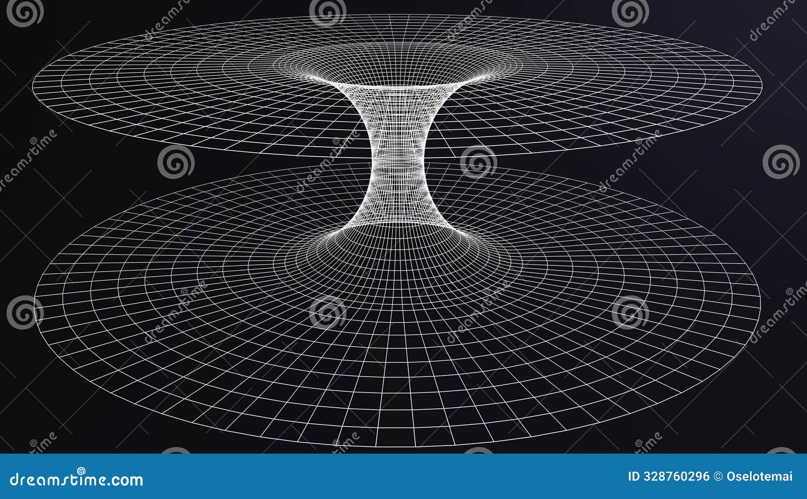 Concept Of A Black Hole That Links Space And Time Grid Of Temporal ...