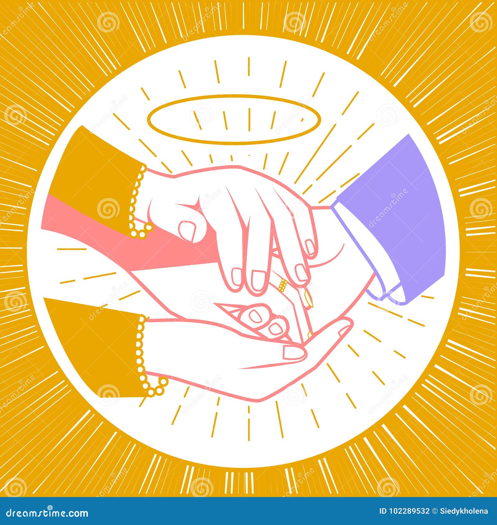 Concept of the blessing stock illustration. Illustration of emblem ...