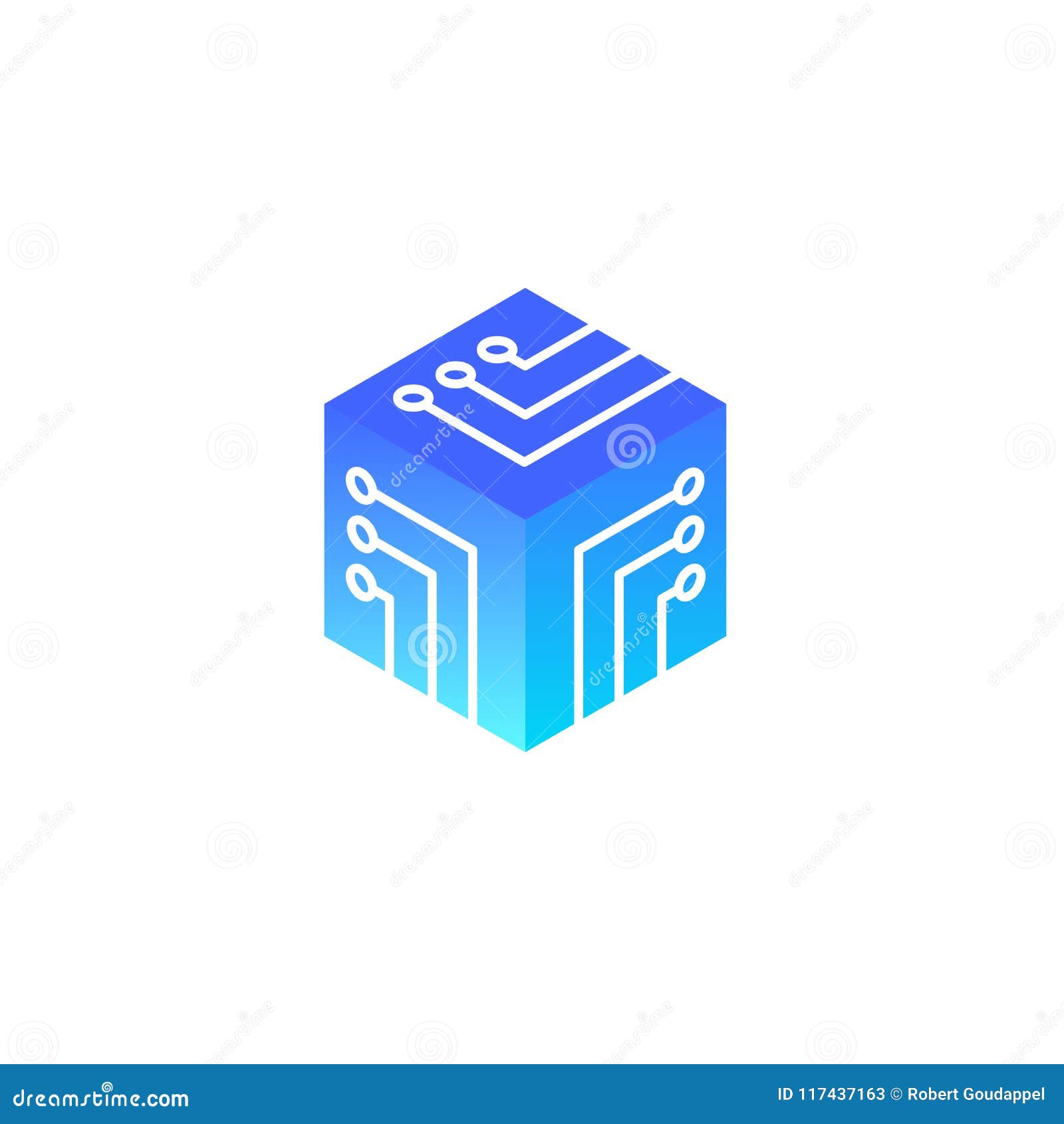 Concept Blockchain Logo stock vector. Illustration of company - 117437163