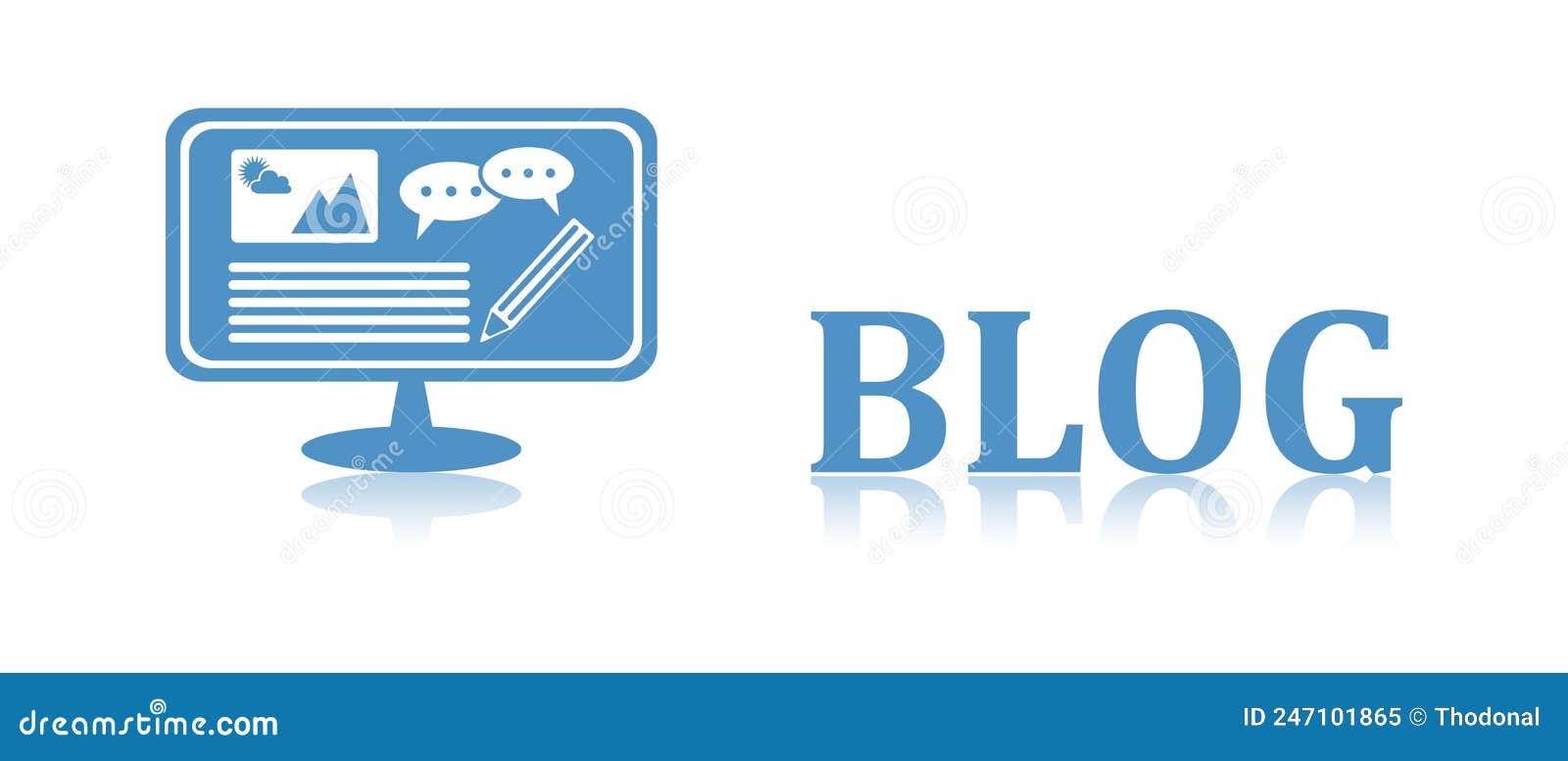 Concept of blog stock illustration. Illustration of online - 247101865