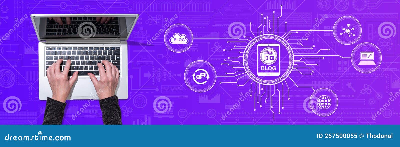 Concept of blog stock image. Image of creativity, blog - 267500055