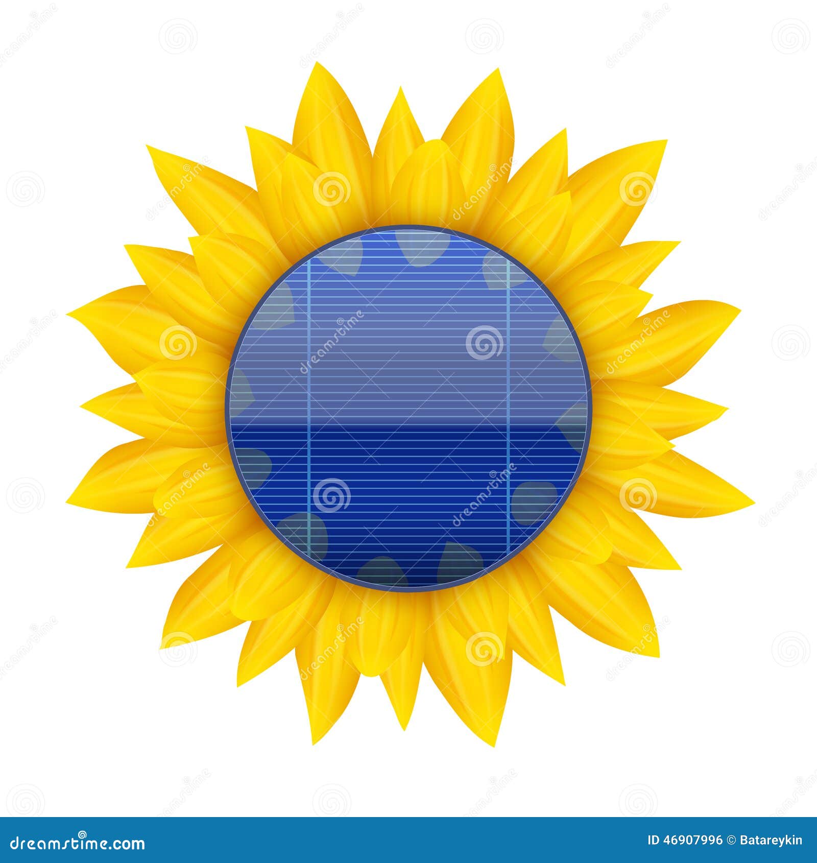 Concept of Blue Electric Solar Panel with Stock Vector - Illustration ...