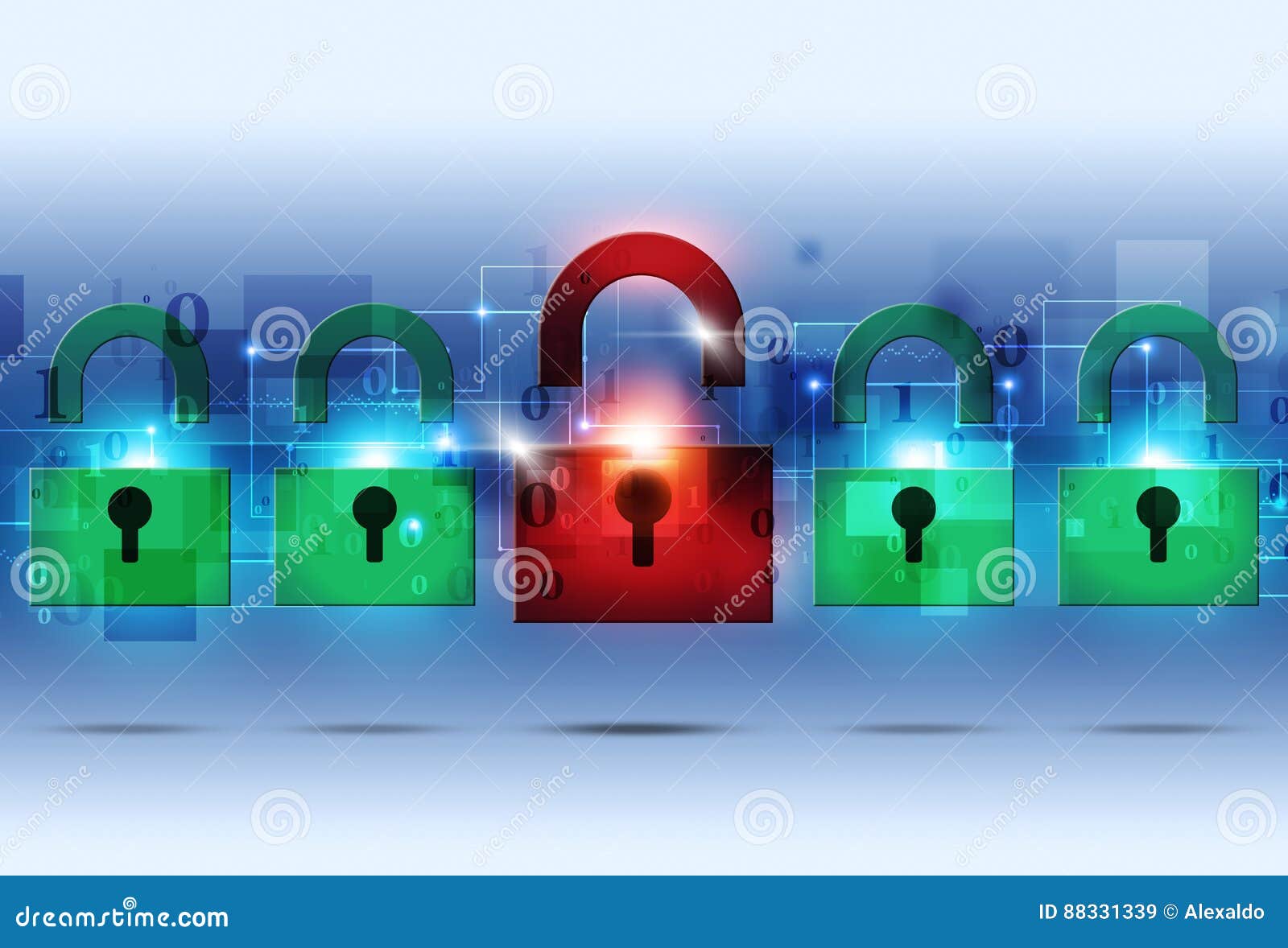 Concept Blue Protection Background Stock Illustration - Illustration of ...