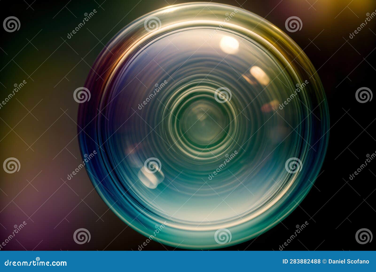 A Blurry Photo of a Circular Object on a Black Background. Generative ...