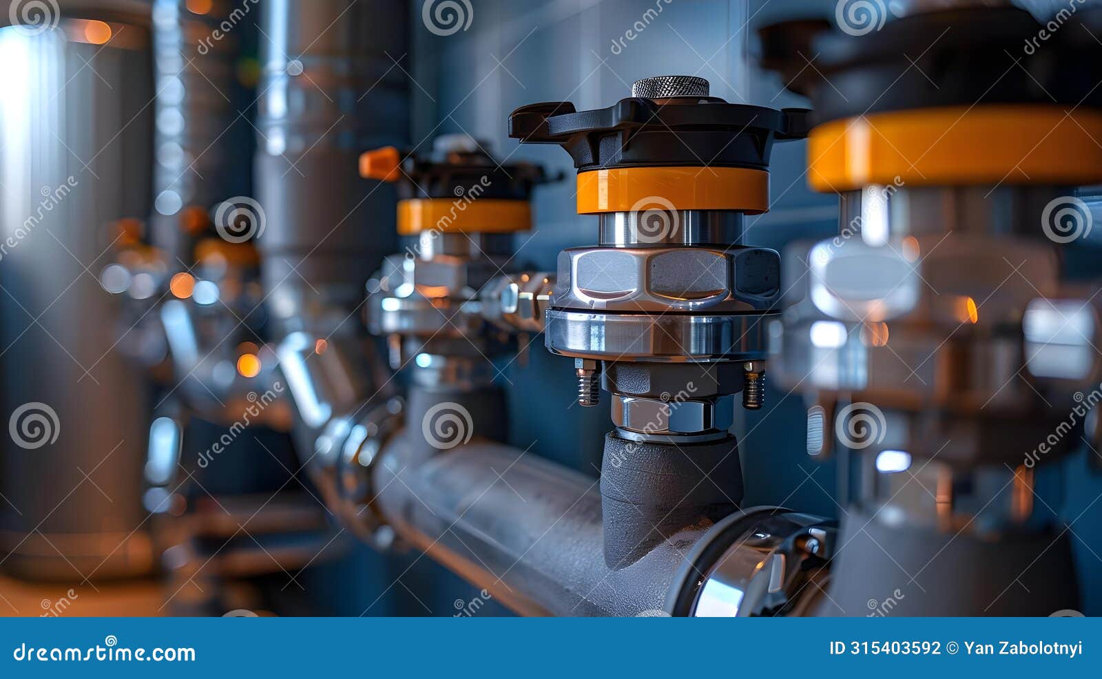 Intricate Boiler Piping Harmony with Space. Concept Boiler Installation ...