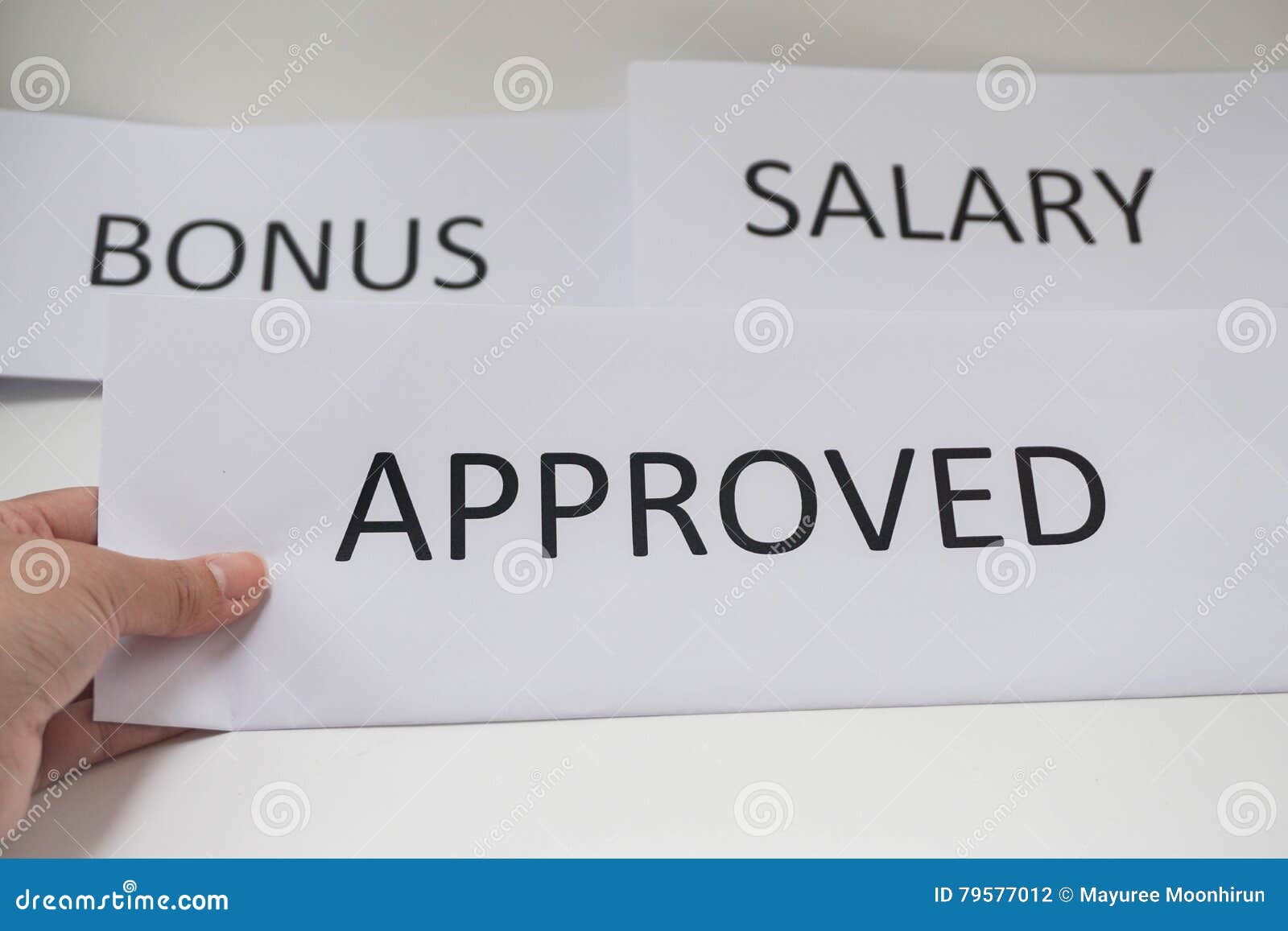 Concept of Bonus and Salary Approval Stock Photo - Image of finance ...
