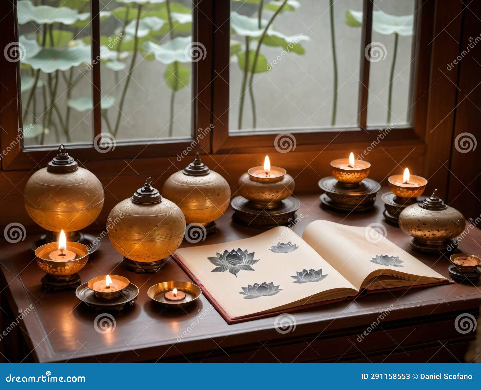 A Book on a Table. Generative AI Stock Illustration - Illustration of ...