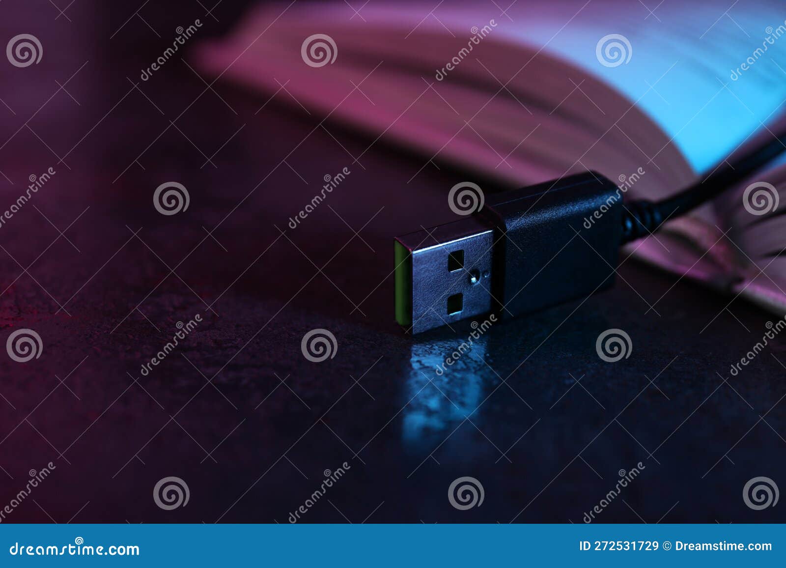 Concept of Books Vs Technology, Space for Text Stock Image - Image of ...