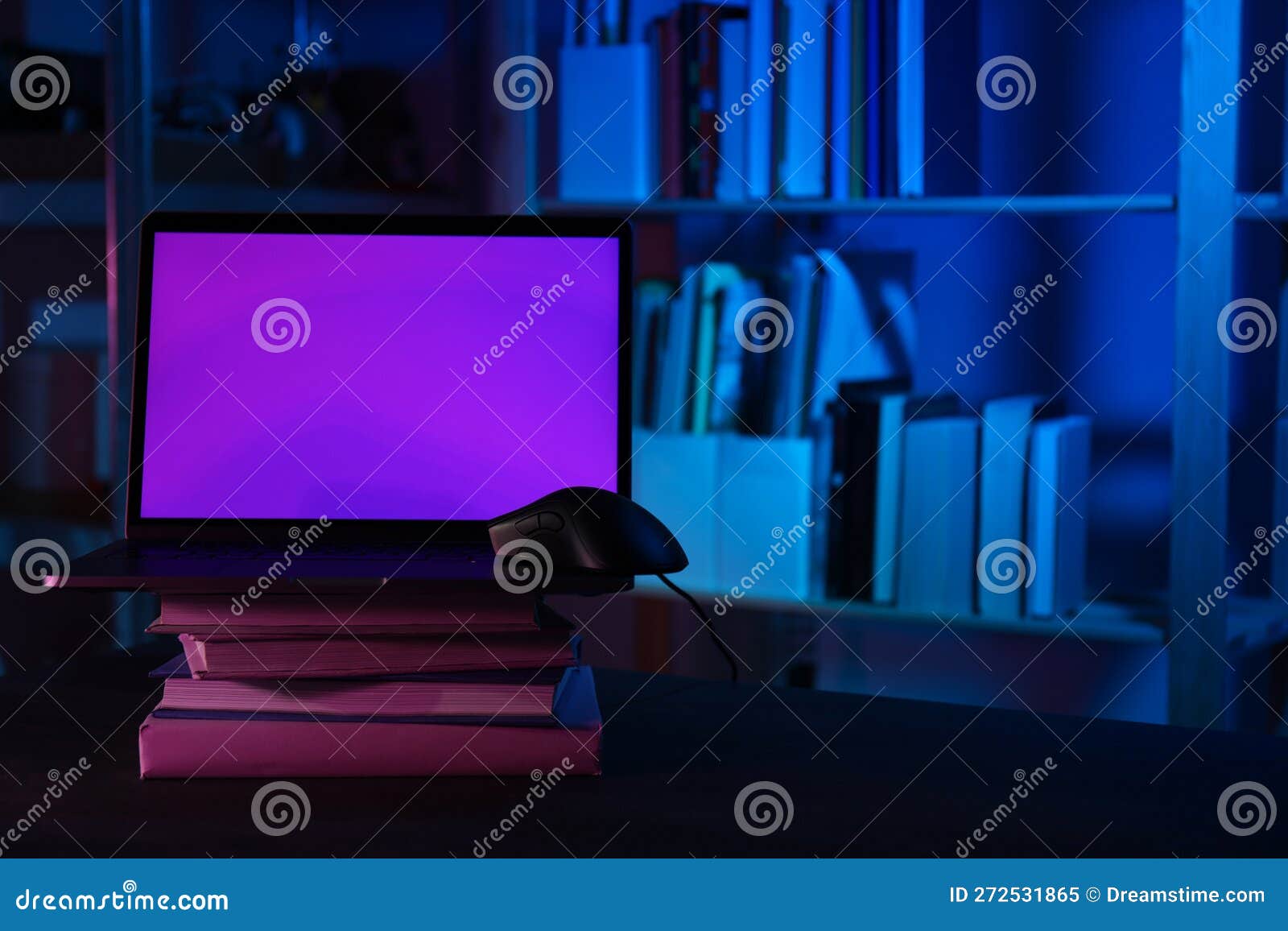 Concept of Books Vs Technology, Space for Text Stock Image - Image of ...