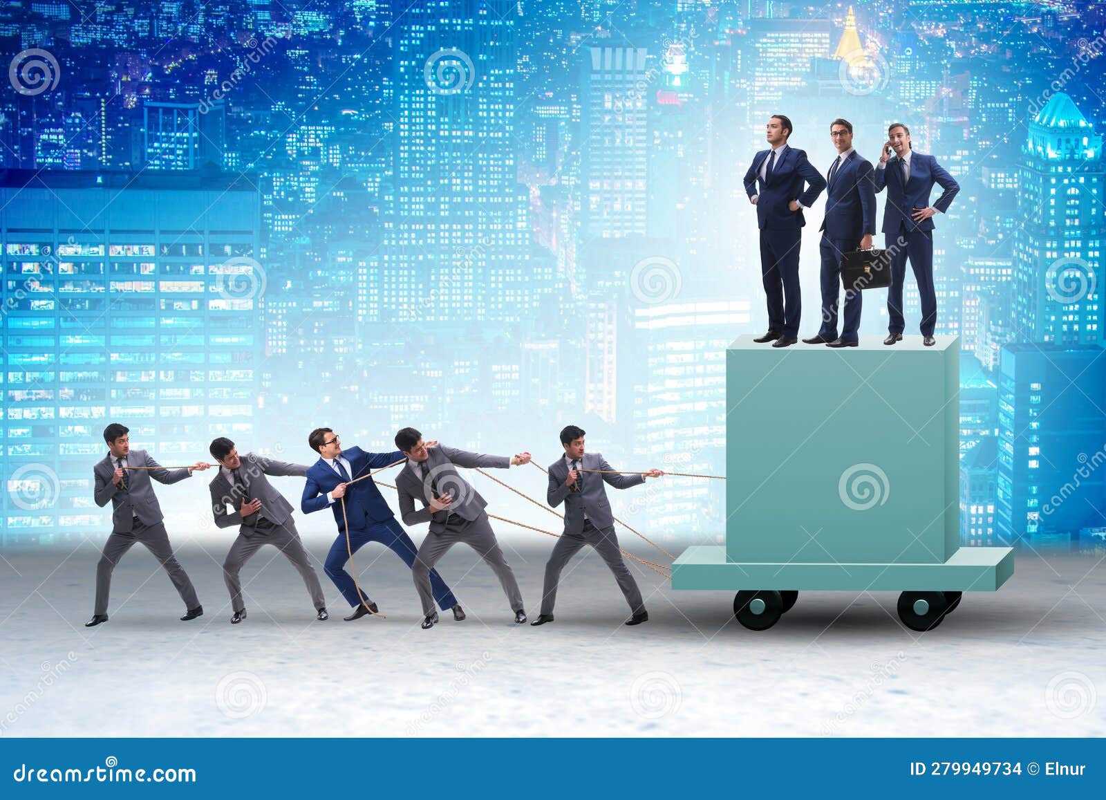 Concept of Bossy Autocratoc Leadership Stock Illustration ...
