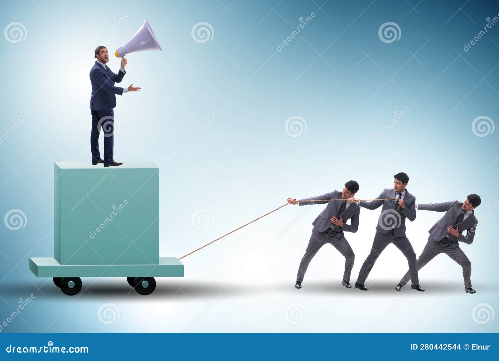 Concept of Bossy Autocratoc Leadership Stock Photo - Image of ...