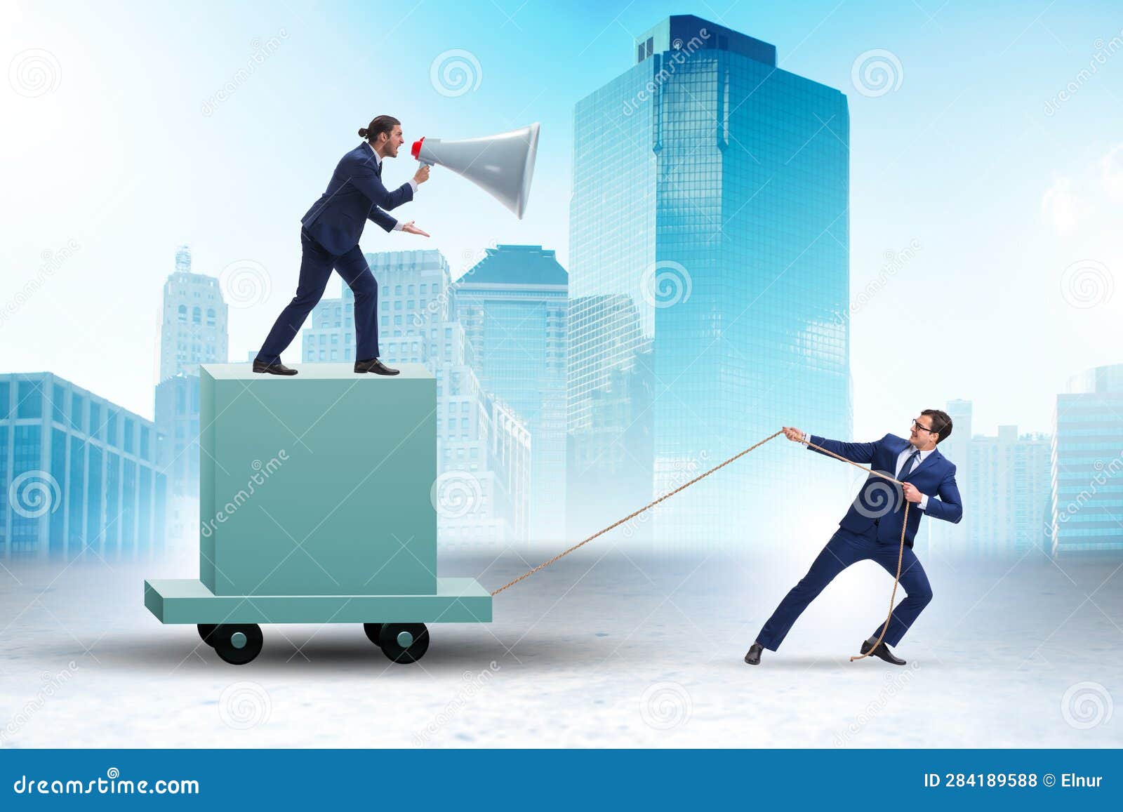 Concept of Bossy Autocratoc Leadership Stock Illustration ...