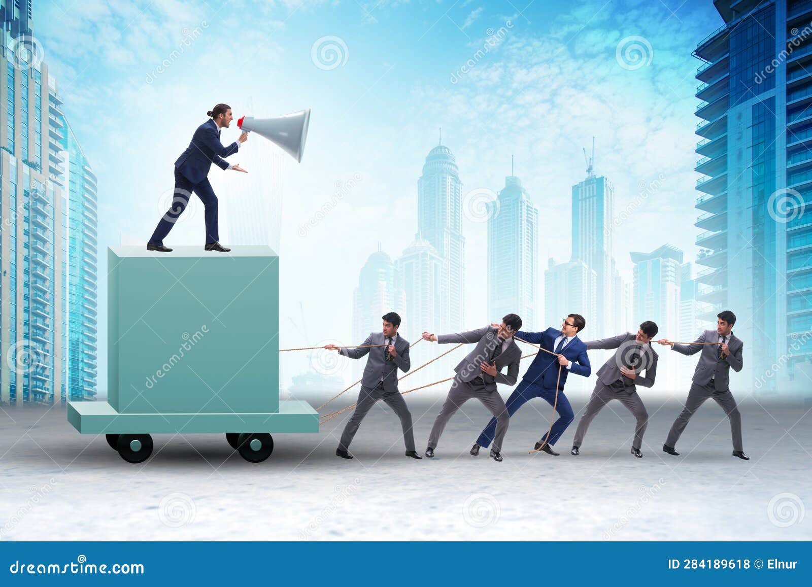 Concept of Bossy Autocratoc Leadership Stock Illustration ...