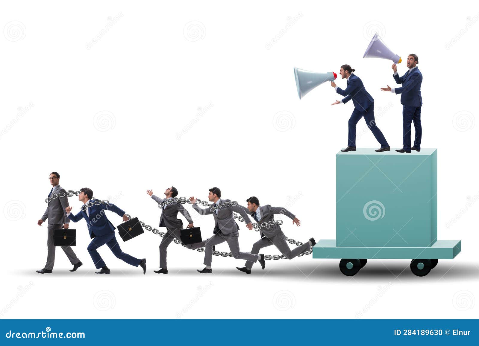 Concept of Bossy Autocratoc Leadership Stock Illustration ...