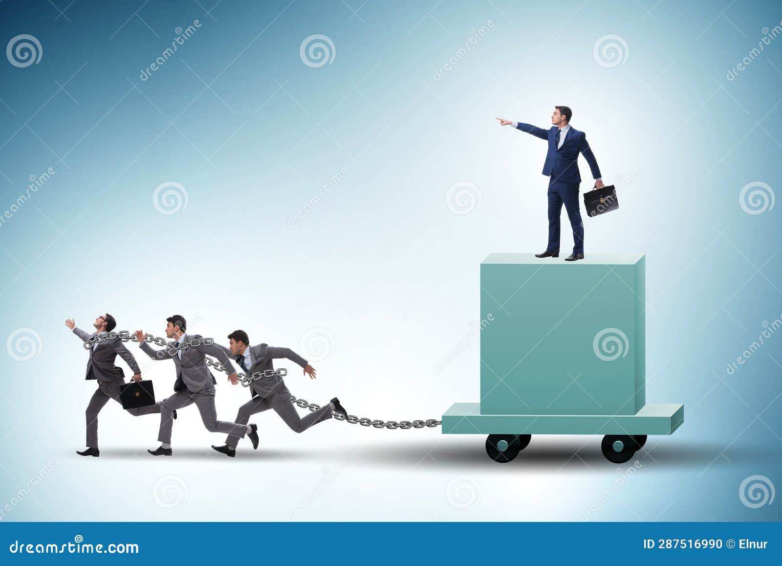 Concept of Bossy Autocratoc Leadership Stock Photo - Image of business ...