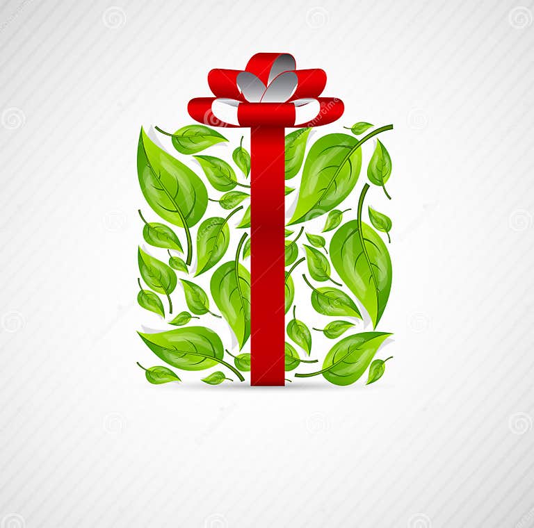 Concept box with leaves stock vector. Illustration of paper - 23829868