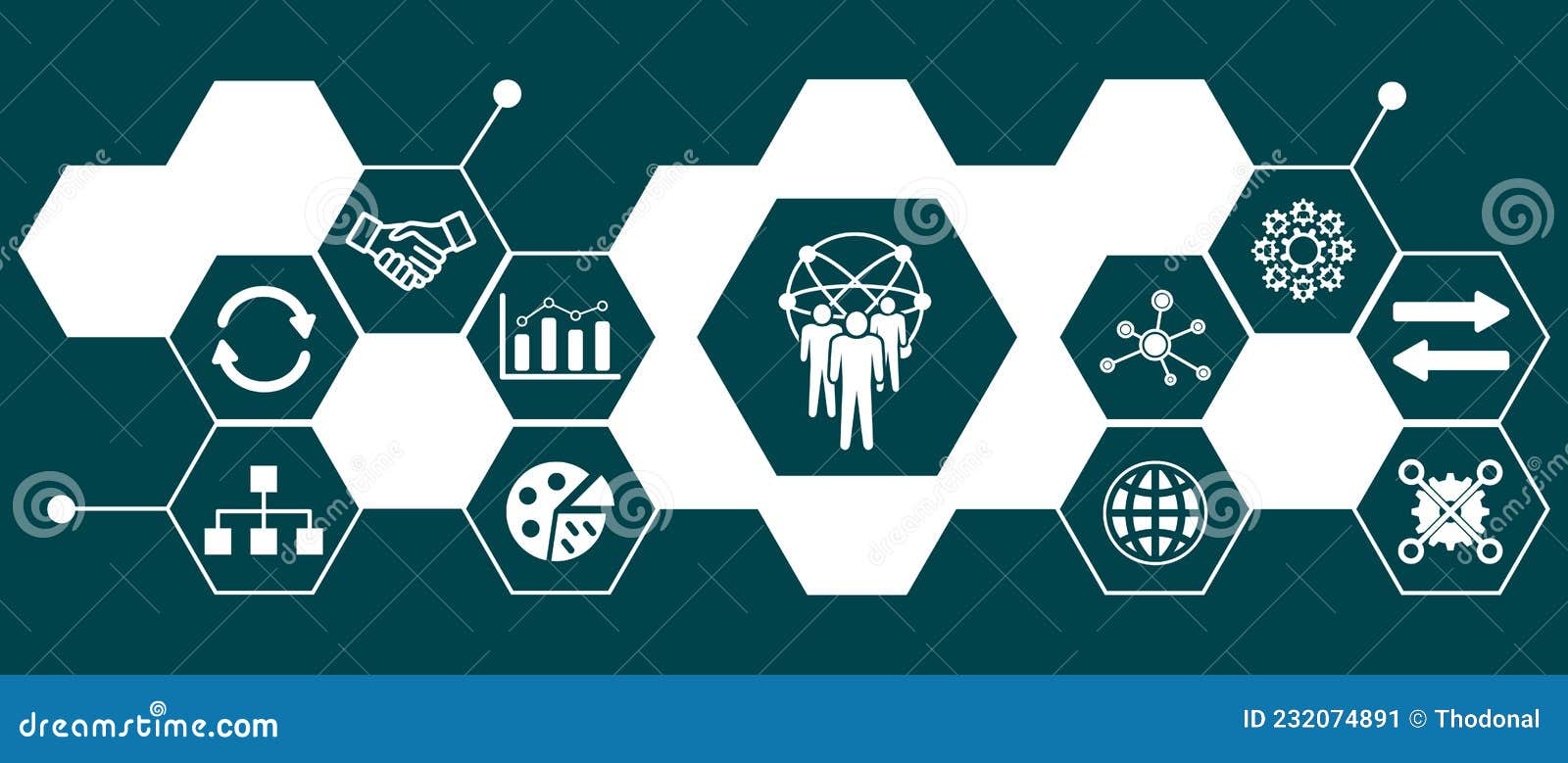 Concept of bpo stock illustration. Illustration of hexagon - 232074891