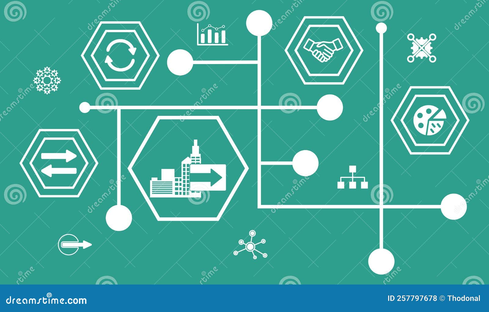 Concept of bpo stock illustration. Illustration of hexagon - 257797678