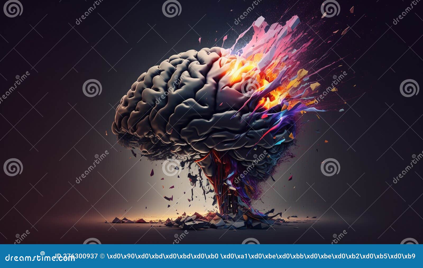 Concept Brain Explosion Illustration Stock Illustration - Illustration ...