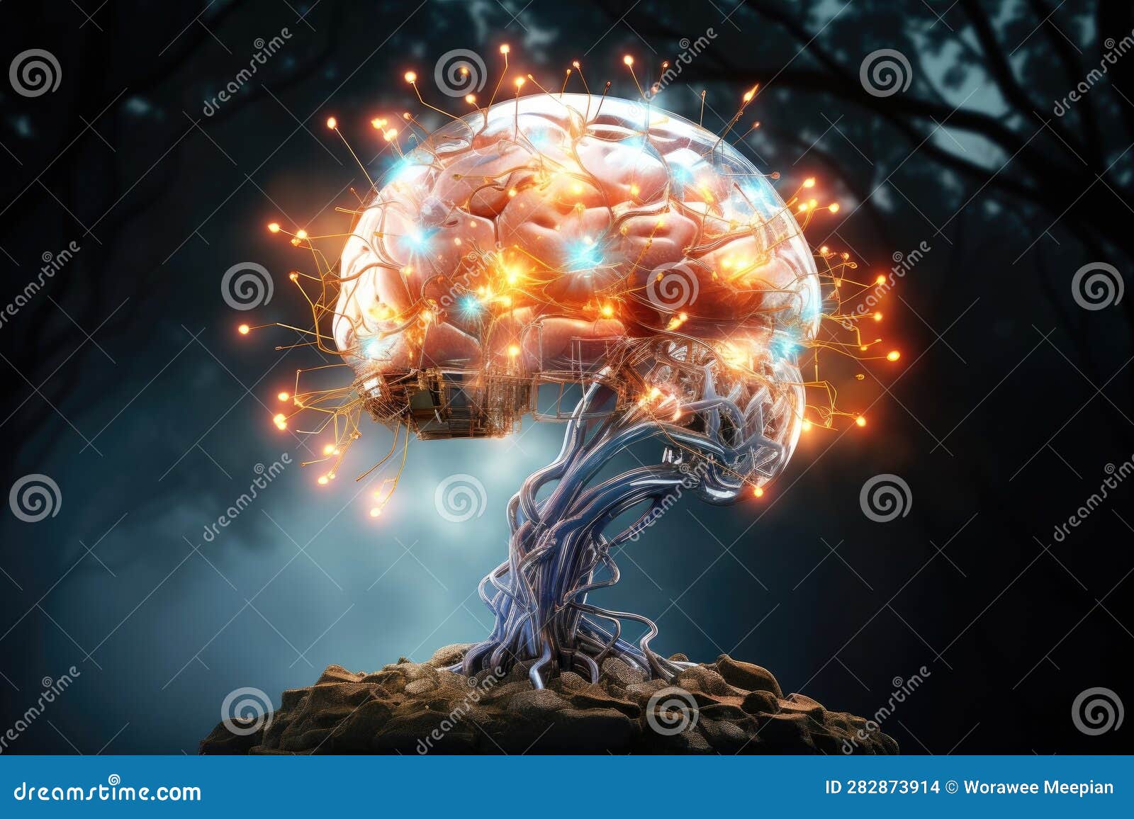 Concept of a Brain Full with Creativity and Idea and Inspiration ...