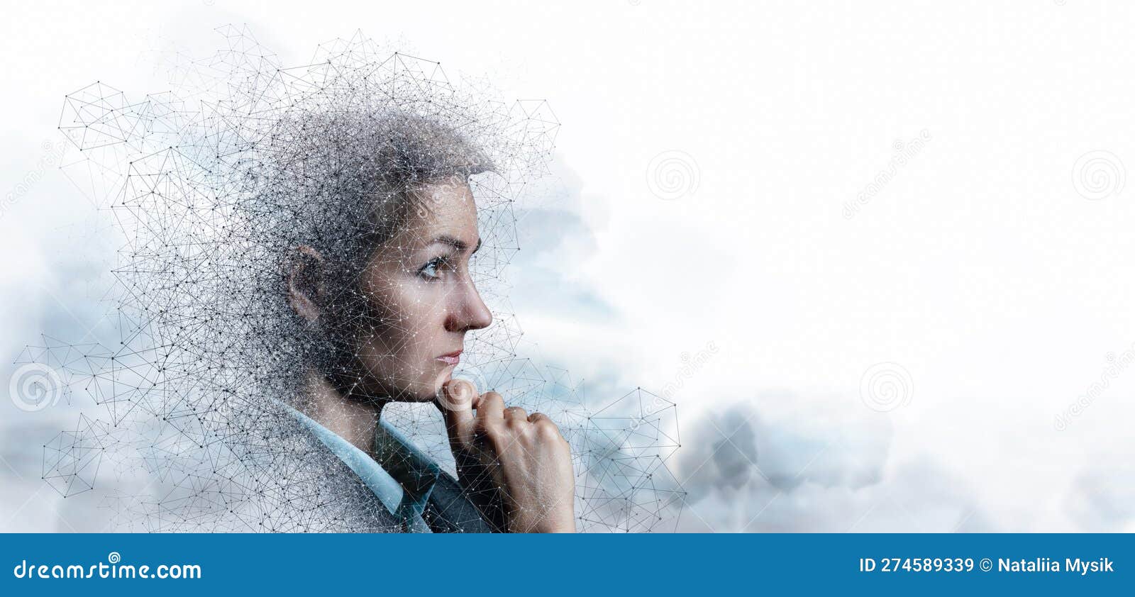 Brainstorming and Thinking in a Network of Connections Stock Image ...