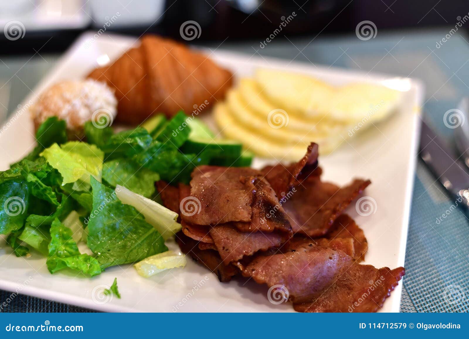 Concept of Breakfast for All Inclusive Program at Resort Stock Image ...
