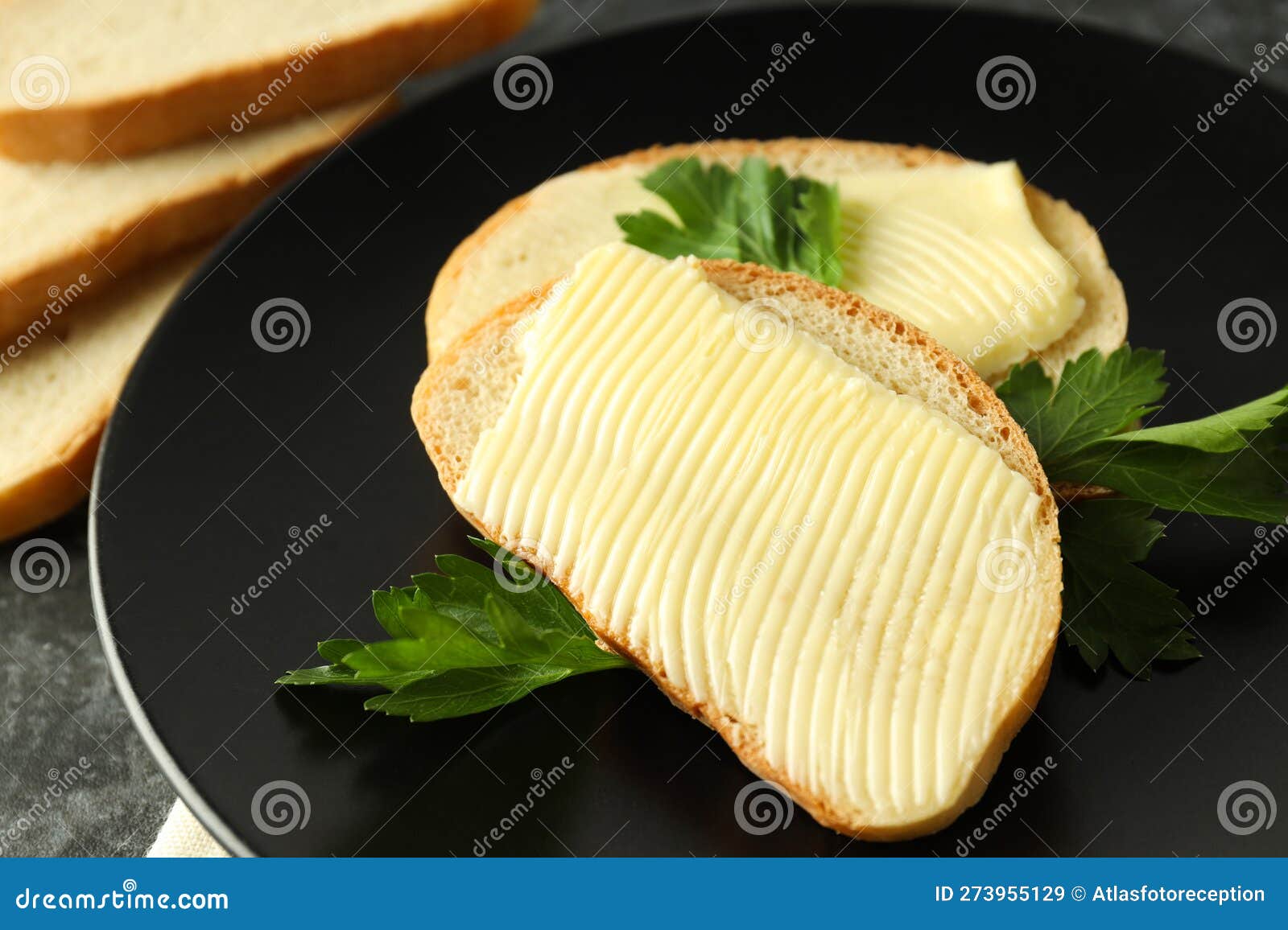 Concept of Breakfast, Eat Food with Butter Stock Image - Image of ...