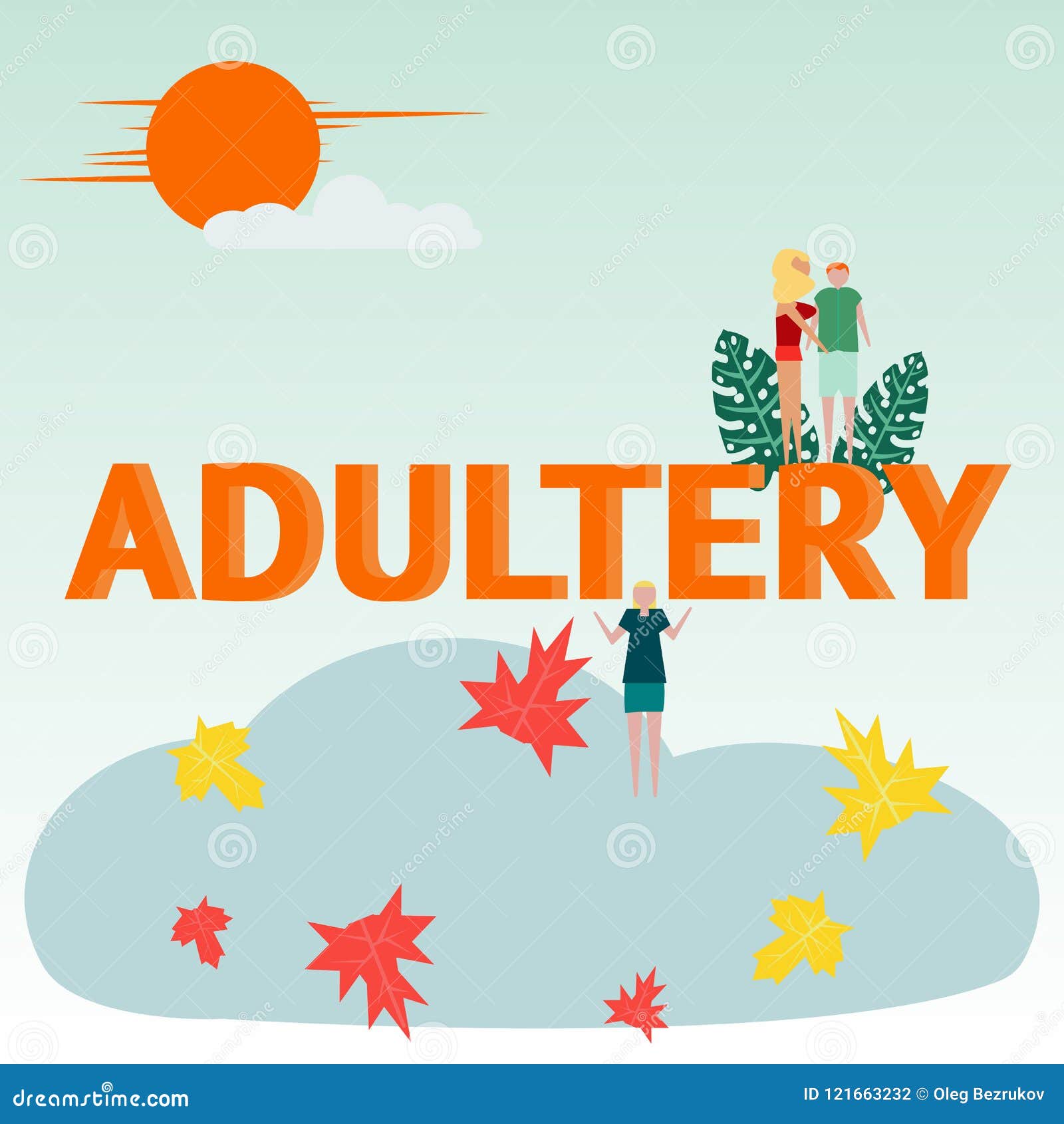 Adultery Or A Polygamy 3d Concept Royalty-Free Stock Image ...