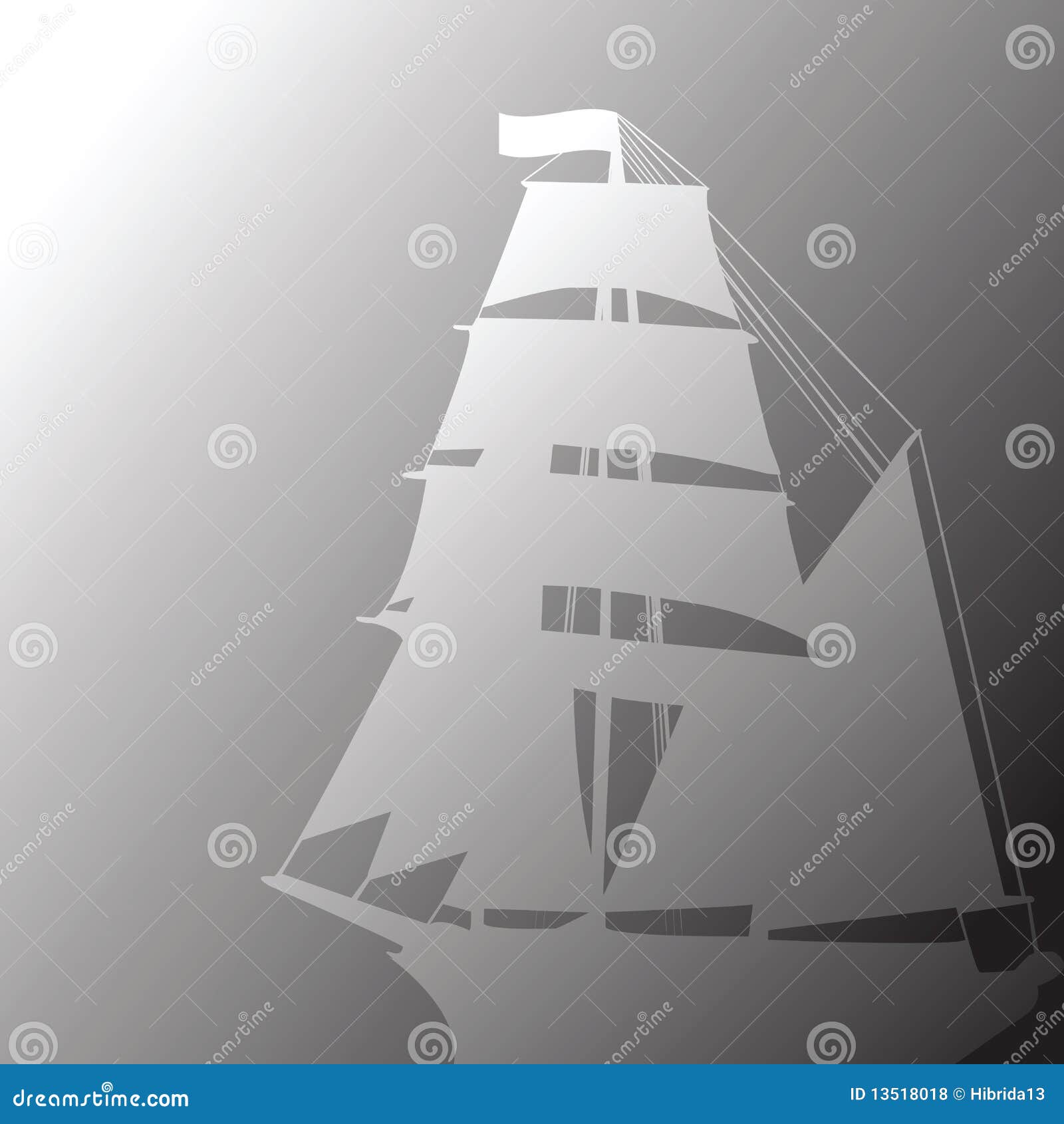 Concept of brigantine stock illustration. Illustration of exploration ...