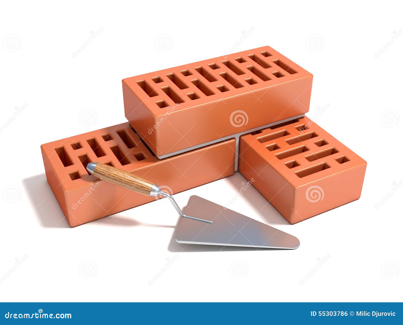 Concept of Building the Brick Wall Stock Illustration - Illustration of ...
