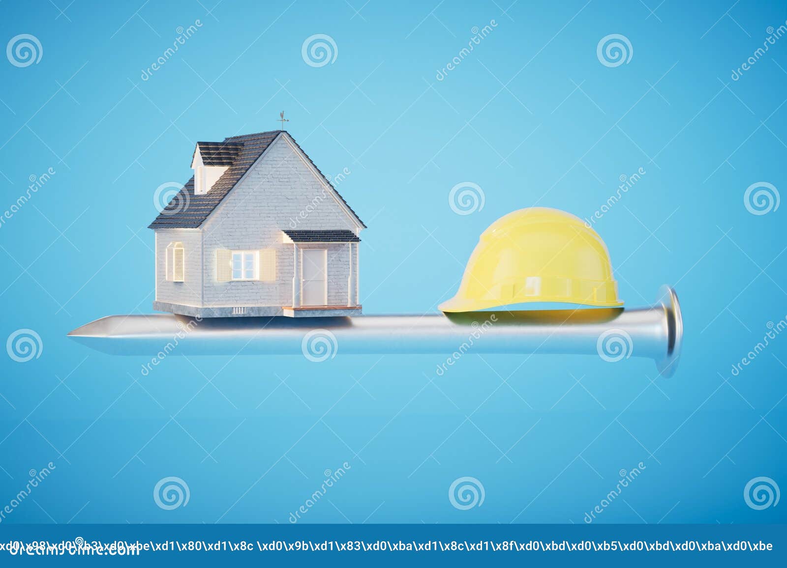 The Concept of Building a House. House and Protective Construction ...