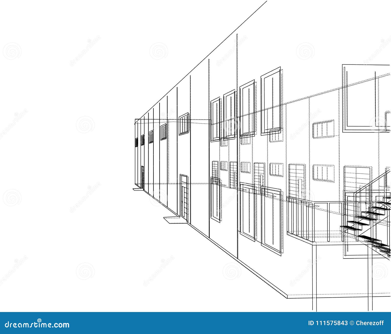 Concept of Building. Vector Rendering of 3d Stock Vector - Illustration ...
