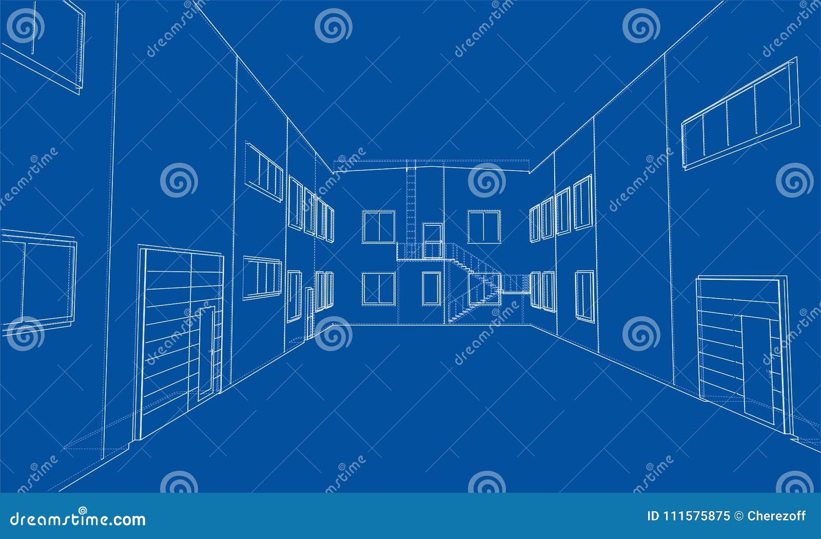 Concept of Building. Vector Rendering of 3d Stock Vector - Illustration ...