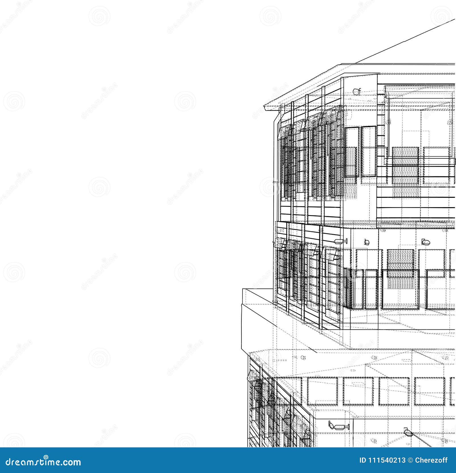 Concept of Building. Vector Rendering of 3d Stock Vector - Illustration ...