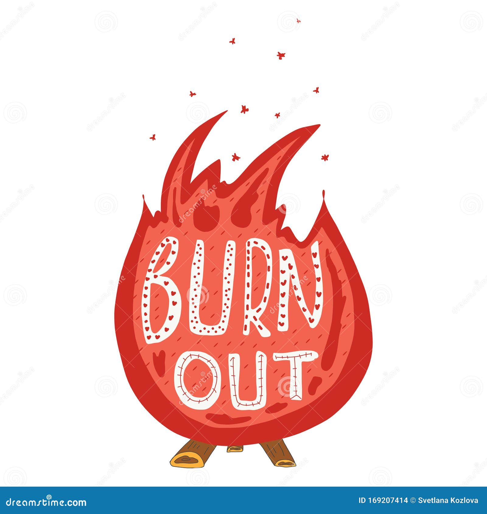 The Concept of Burnout. Vector Illustration on a White Background. a ...