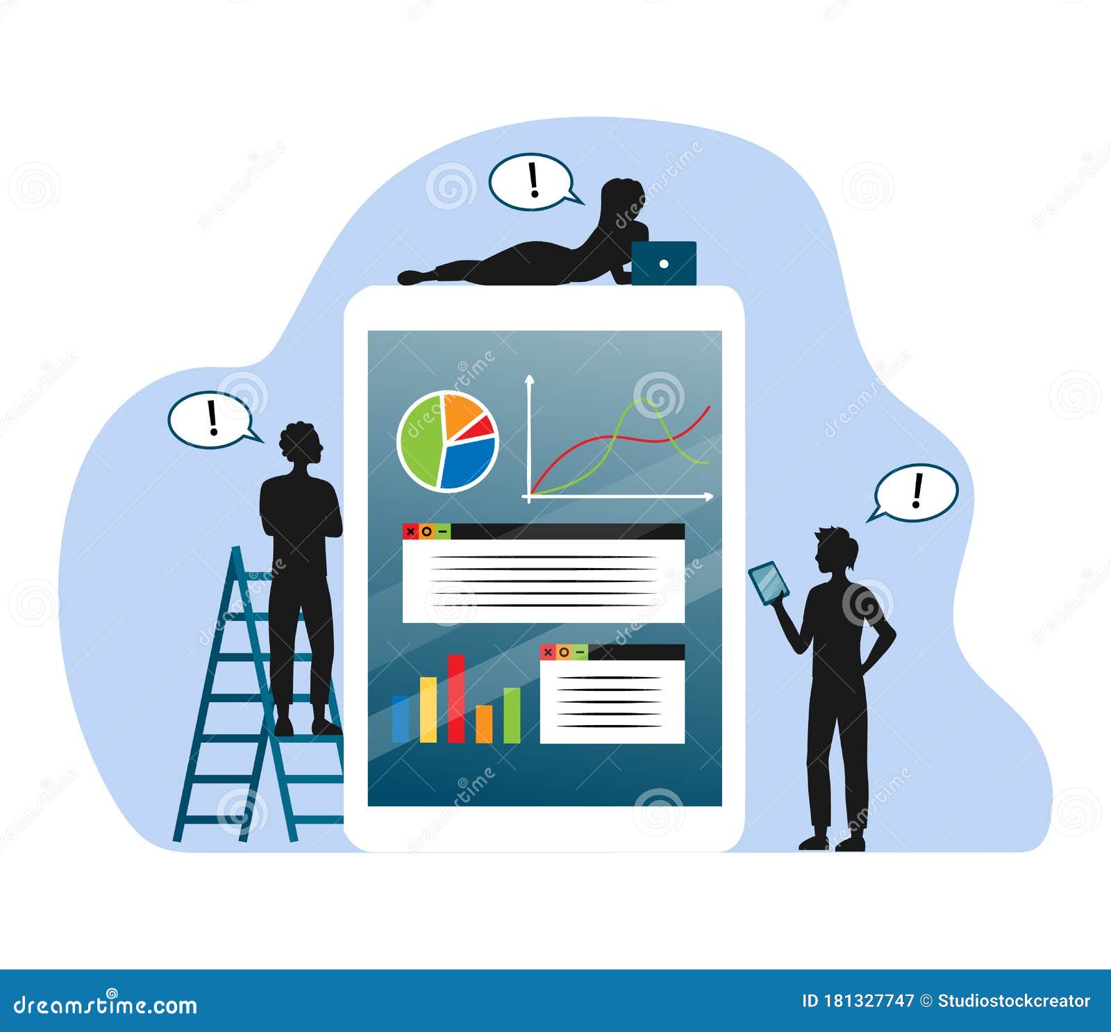 Analysis Teamwork, Partnership And Discussion Graphical Business Report ...
