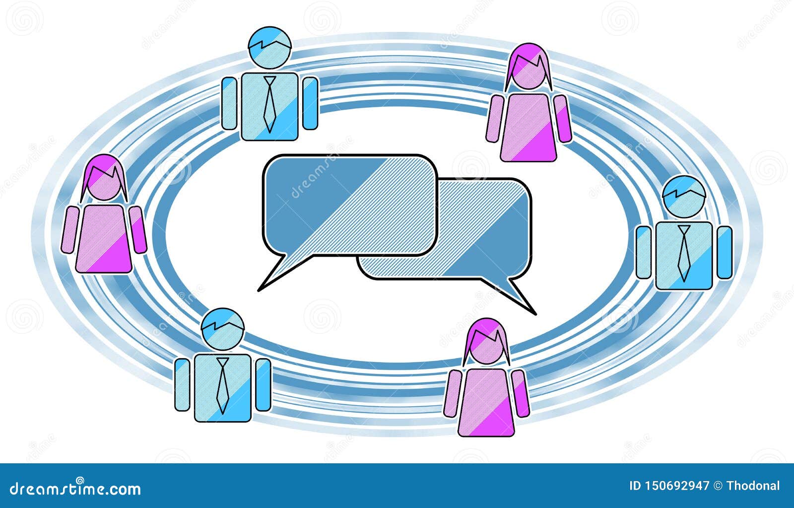 Concept of Business Communication Stock Illustration - Illustration of ...