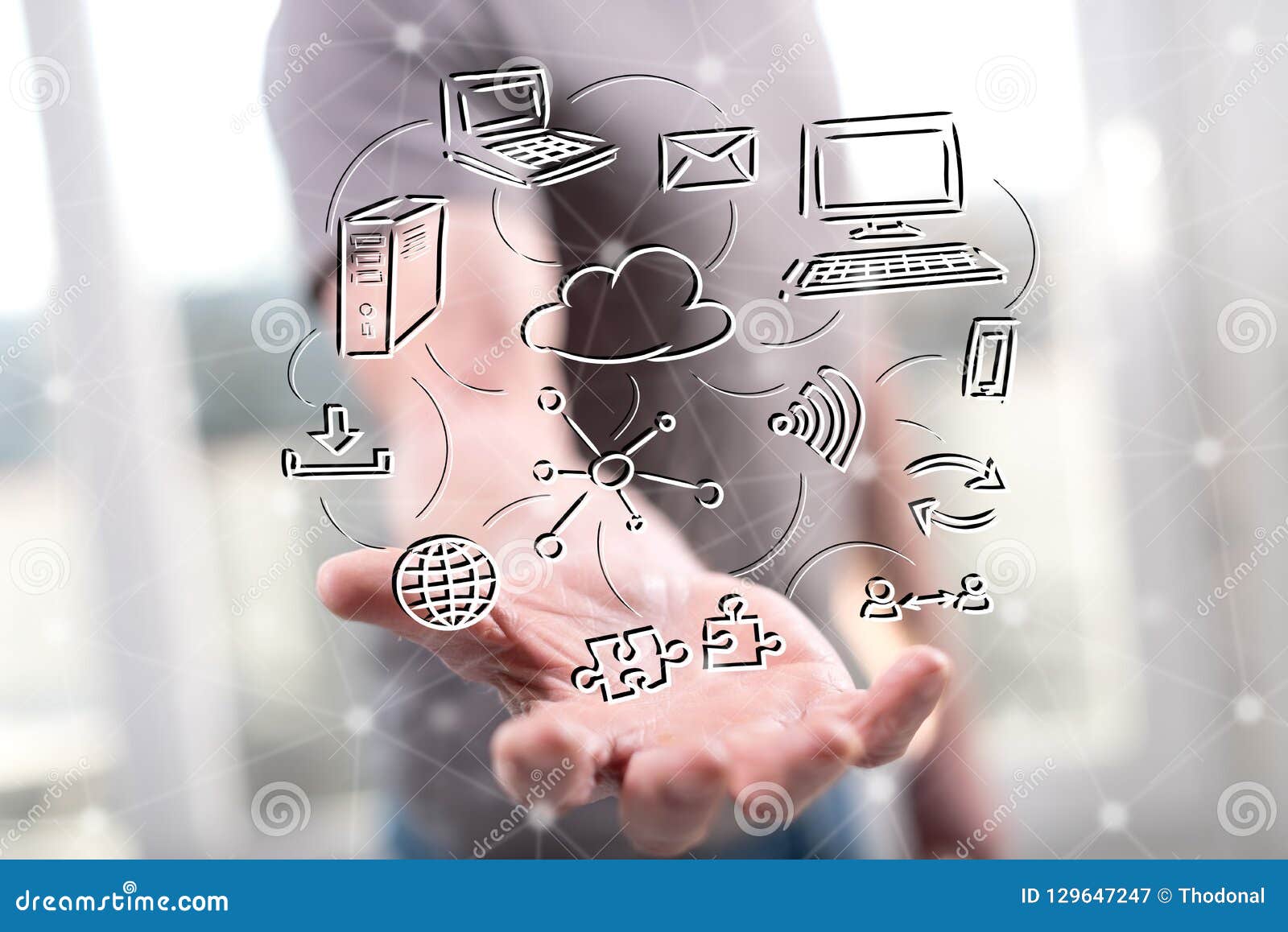 Concept of Business Connection Stock Image - Image of network ...