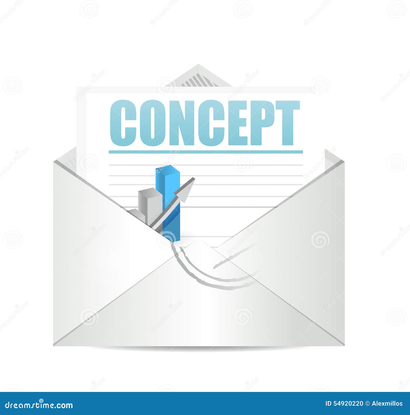 Concept Business Graph Mail Sign Concept Stock Illustration ...