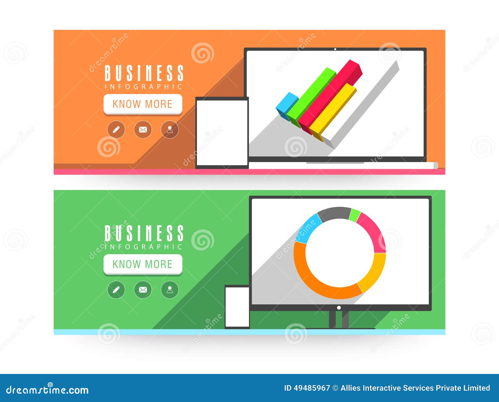 Concept of Business Infographic Header. Stock Illustration ...