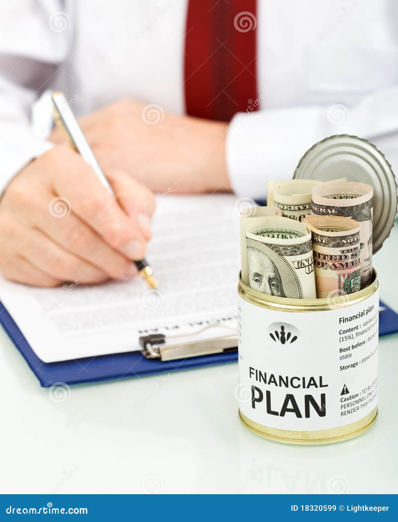 Concept of Business Man Making Financial Plan Stock Image - Image of ...