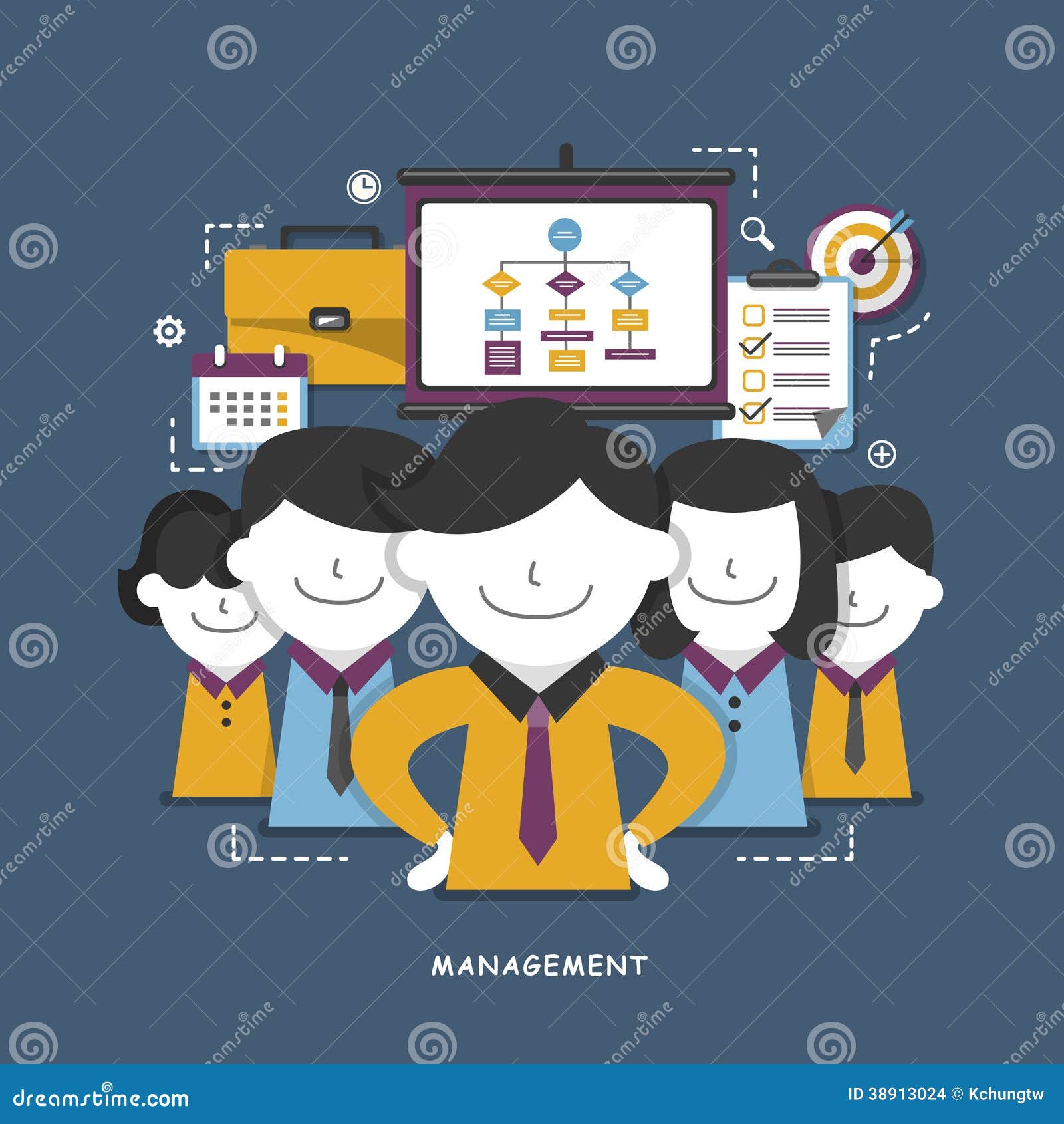 Concept of Business Management Stock Vector - Illustration of abstract ...