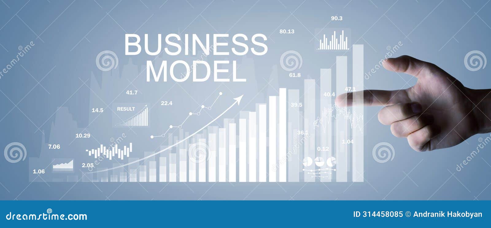 Concept of Business Model with a Graph. Business Stock Image - Image of ...