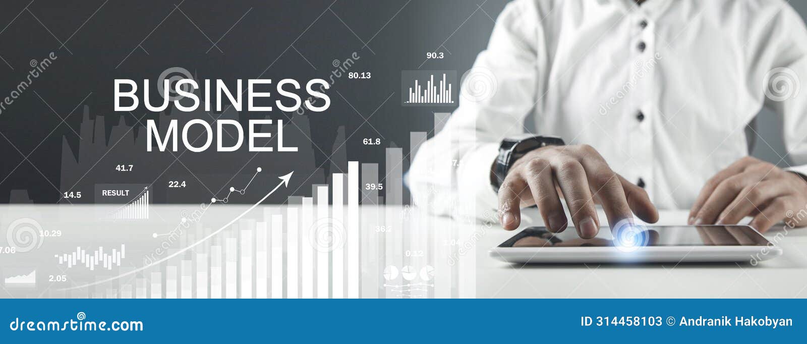 Concept of Business Model with a Graph. Business Stock Image - Image of ...