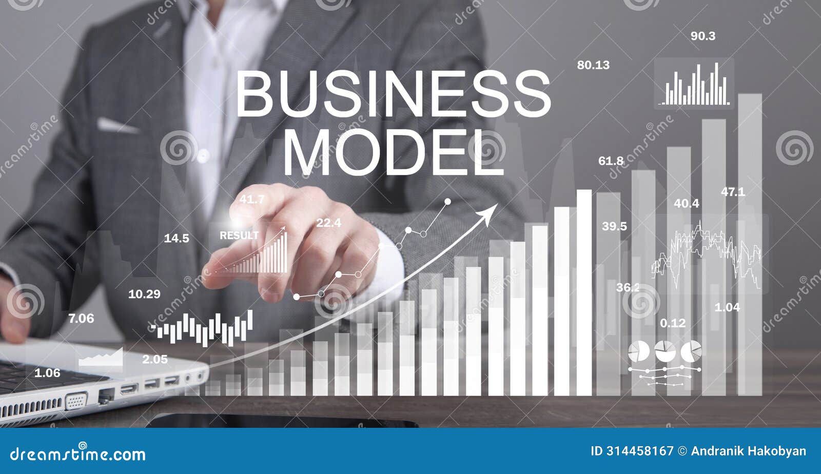 Concept of Business Model with a Graph. Business Stock Image - Image of ...