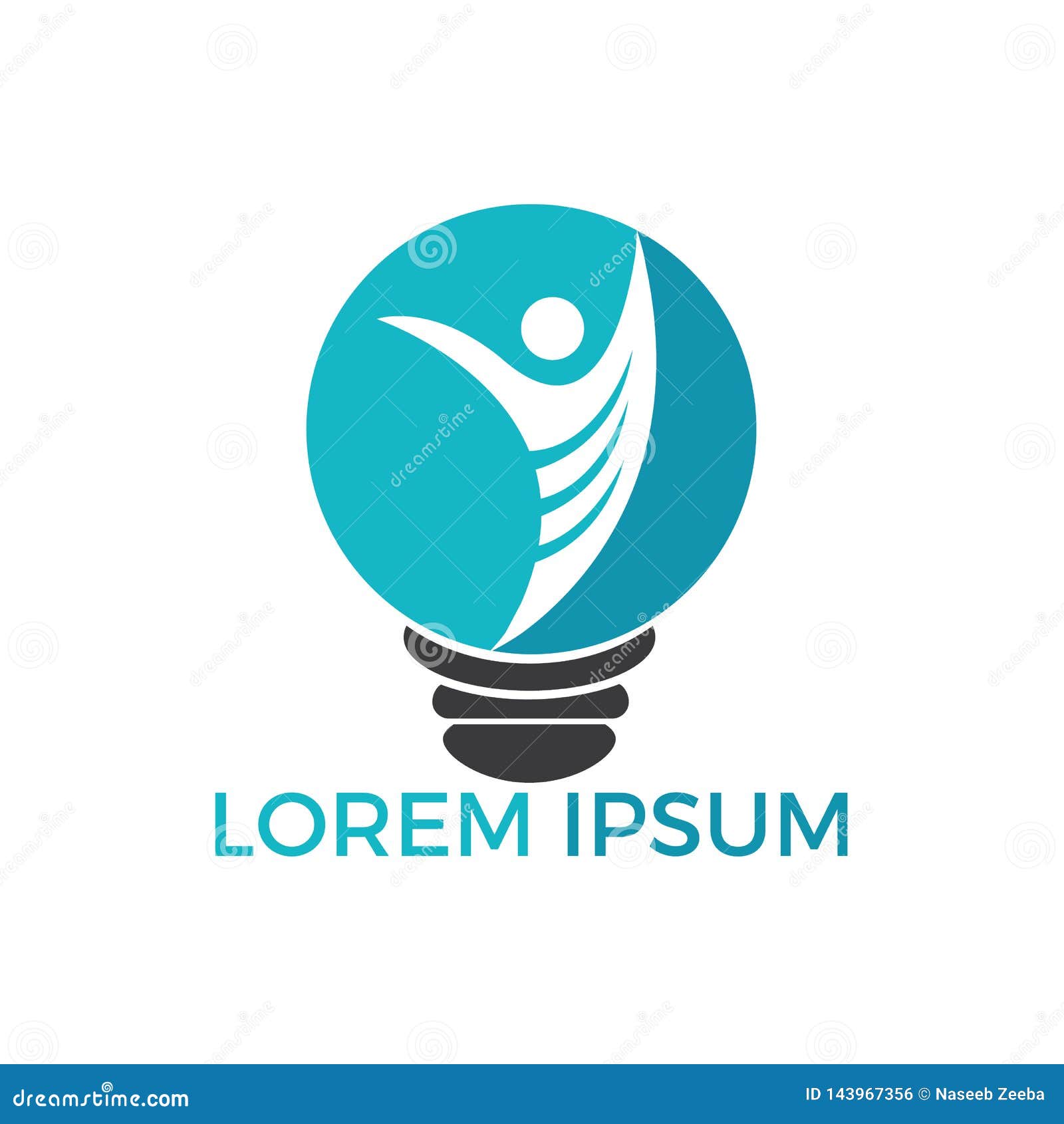 Creative Human and Bulb Vector Logo Design. Ceative People Logo Design ...