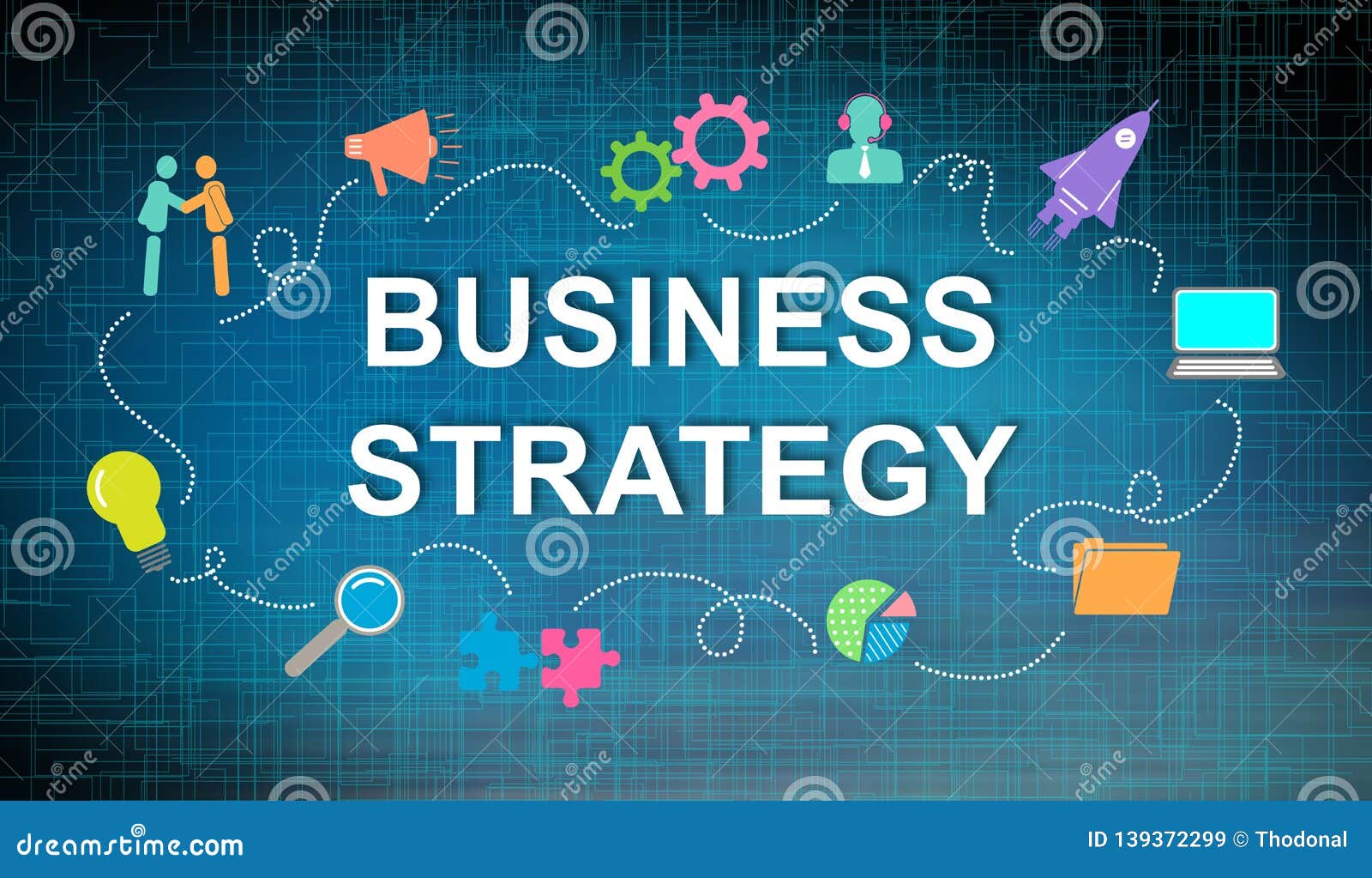 Concept of Business Strategy Stock Illustration - Illustration of ...