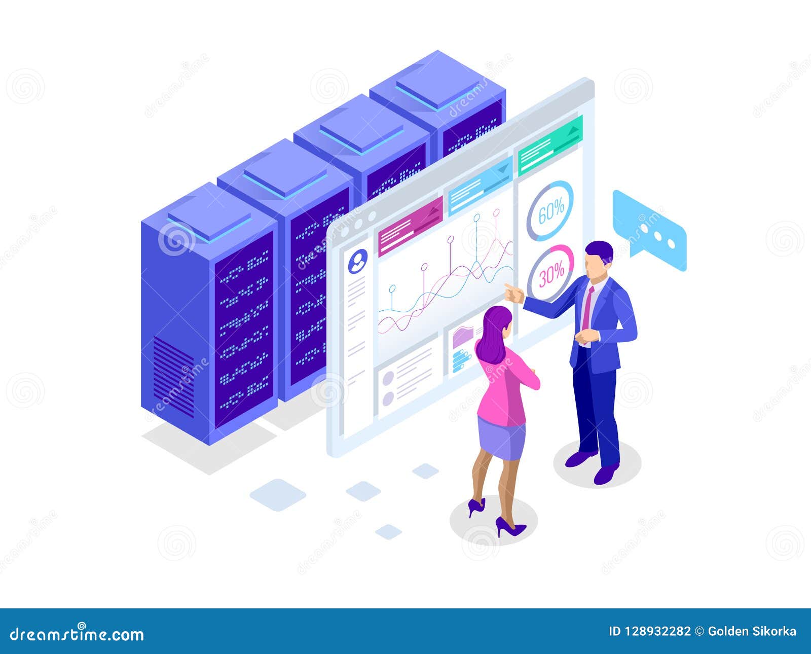 Concept Business Strategy. Illustration of Data Financial Graphs or ...